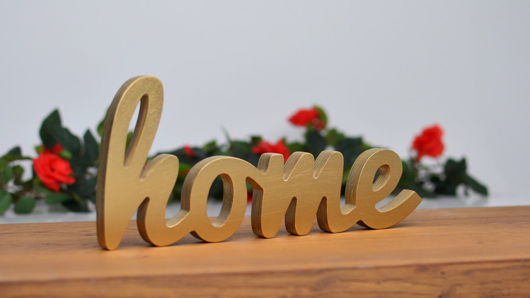 Fireplace Mantel Decor, Home Sign Decoration, Home Wooden Letters Sign ...