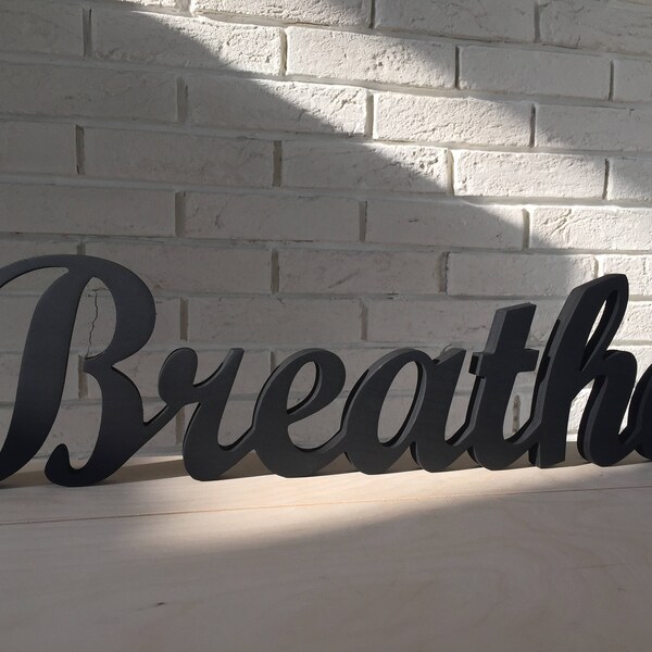 Just Breathe Sign - Etsy