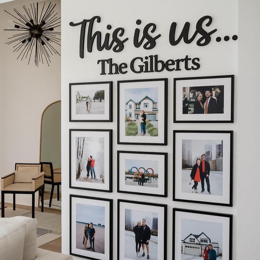 This is Us... Wood Sign | Family Photo Wall Decor | Personalized Wall ...
