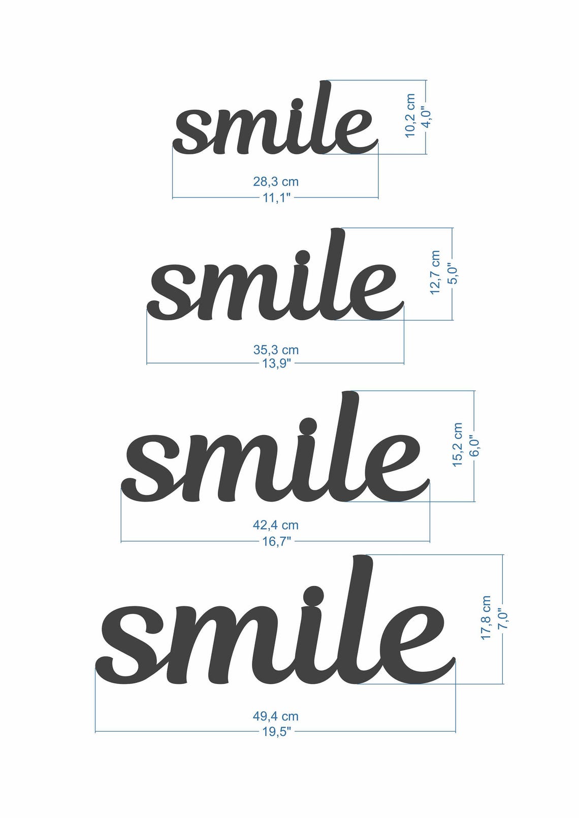 Wooden Rustic 'smile' Sign Positive Wood Word Smile - Etsy