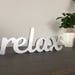 Wooden Cut Sign Relax, Positive Word Sign, Home Decor, Office Workspace ...