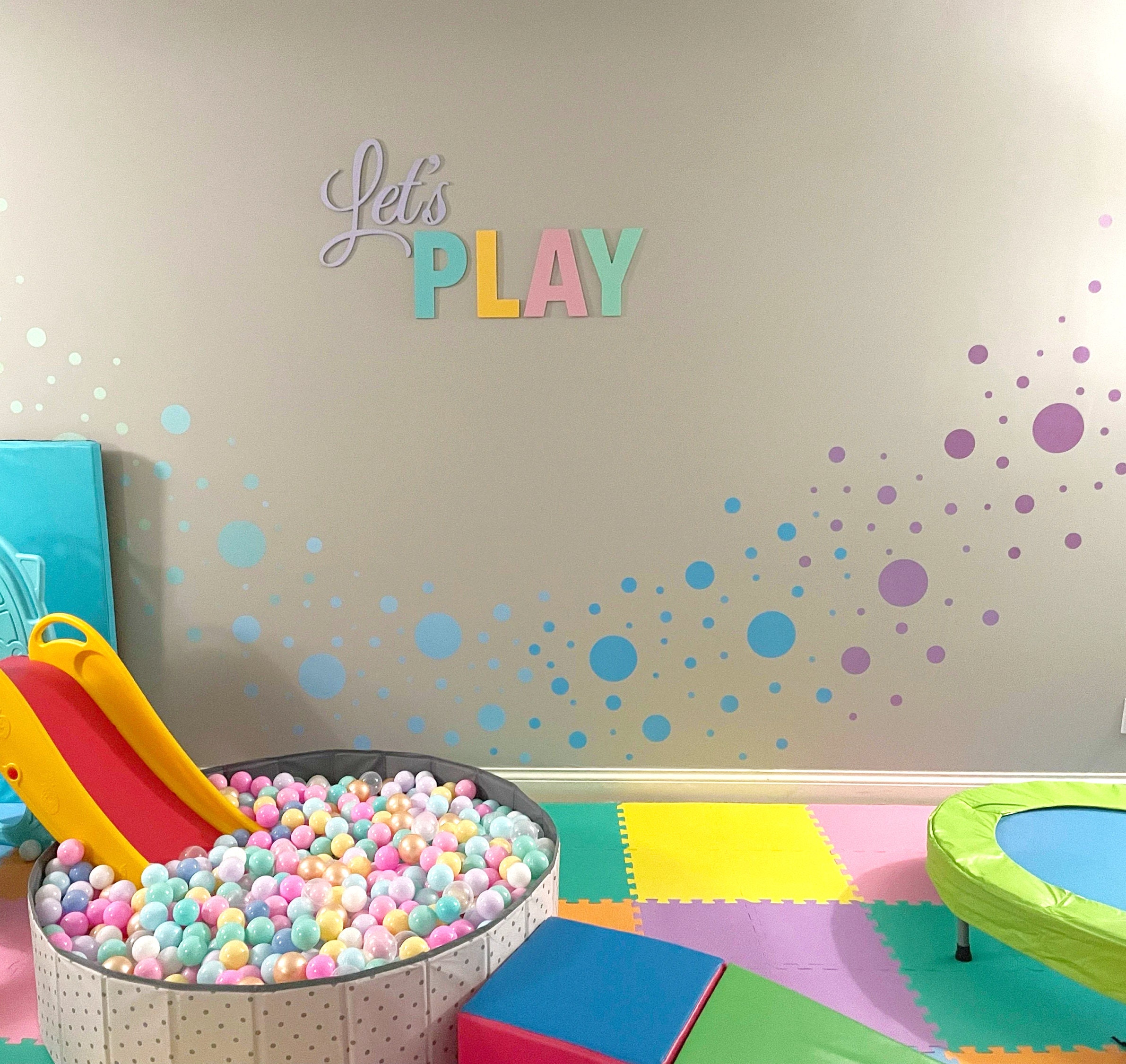 Let’s Play Wooden Wall Sign – Kids Room Decor, Playroom Wall Art ...