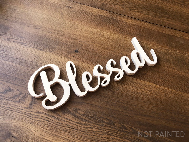 Blessed Wooden Sign Decor Blessed Sign Blessed Sign - Etsy