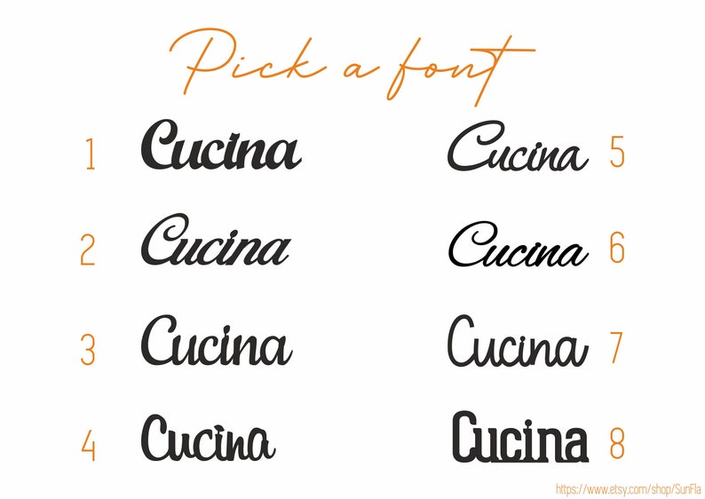 Cucina La Cucina Italian Italia Kitchen Sign Cucina - Etsy