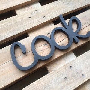 Rustic Wood Home Sign COOK Restaurant Decor Kitchen Decor - Etsy