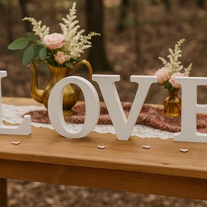 Custom Wood Letters | Freestanding Wedding Table Decor - Etsy