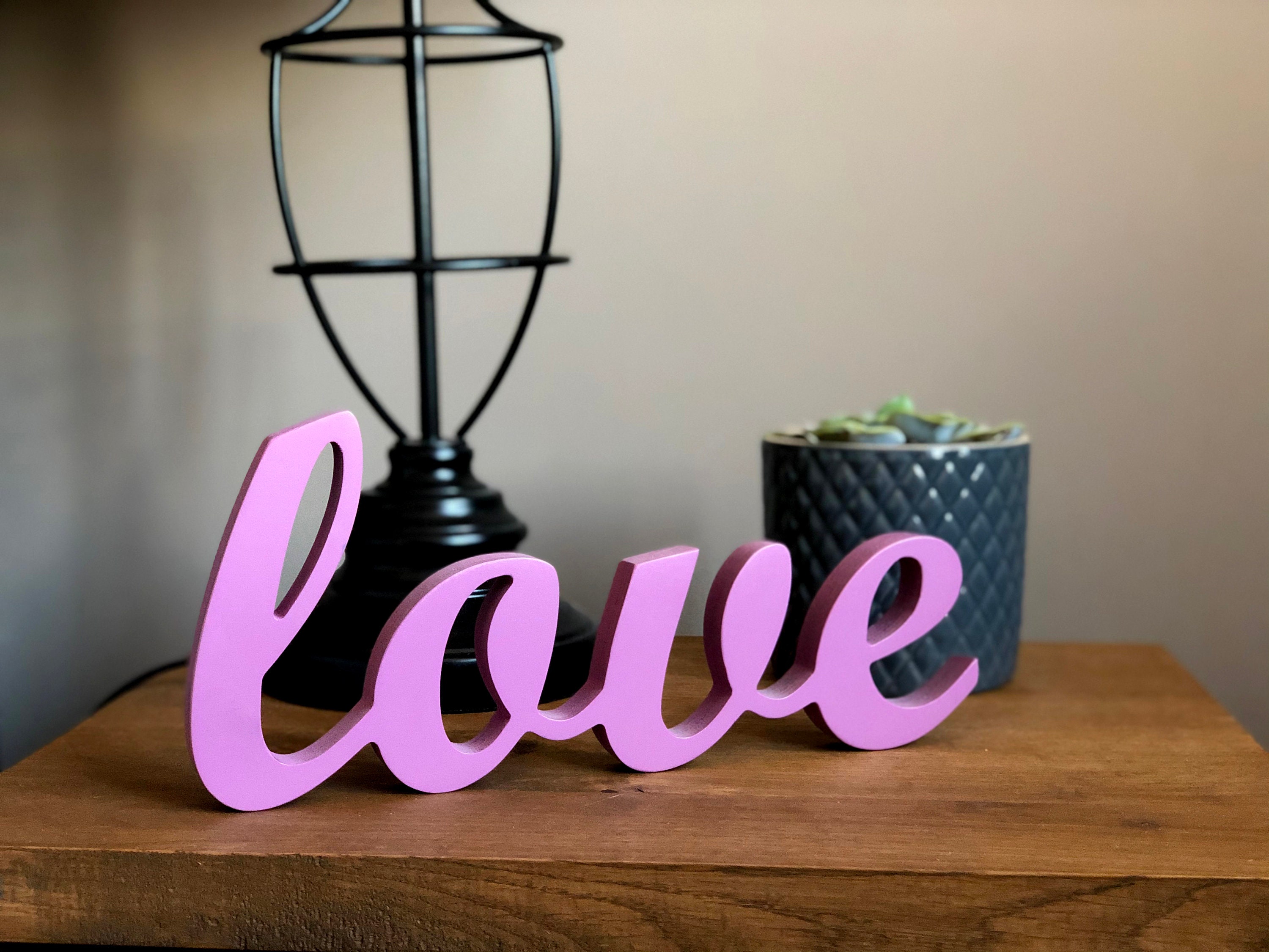 Beautiful and Sweet Wooden LOVE sign Decor Scrip letters | Etsy