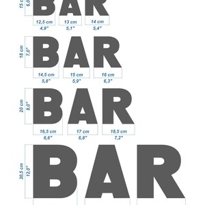 BAR Letters 3D Cutout Wooden Sign, Kitchen Decor Sign BAR, Wood Bar ...