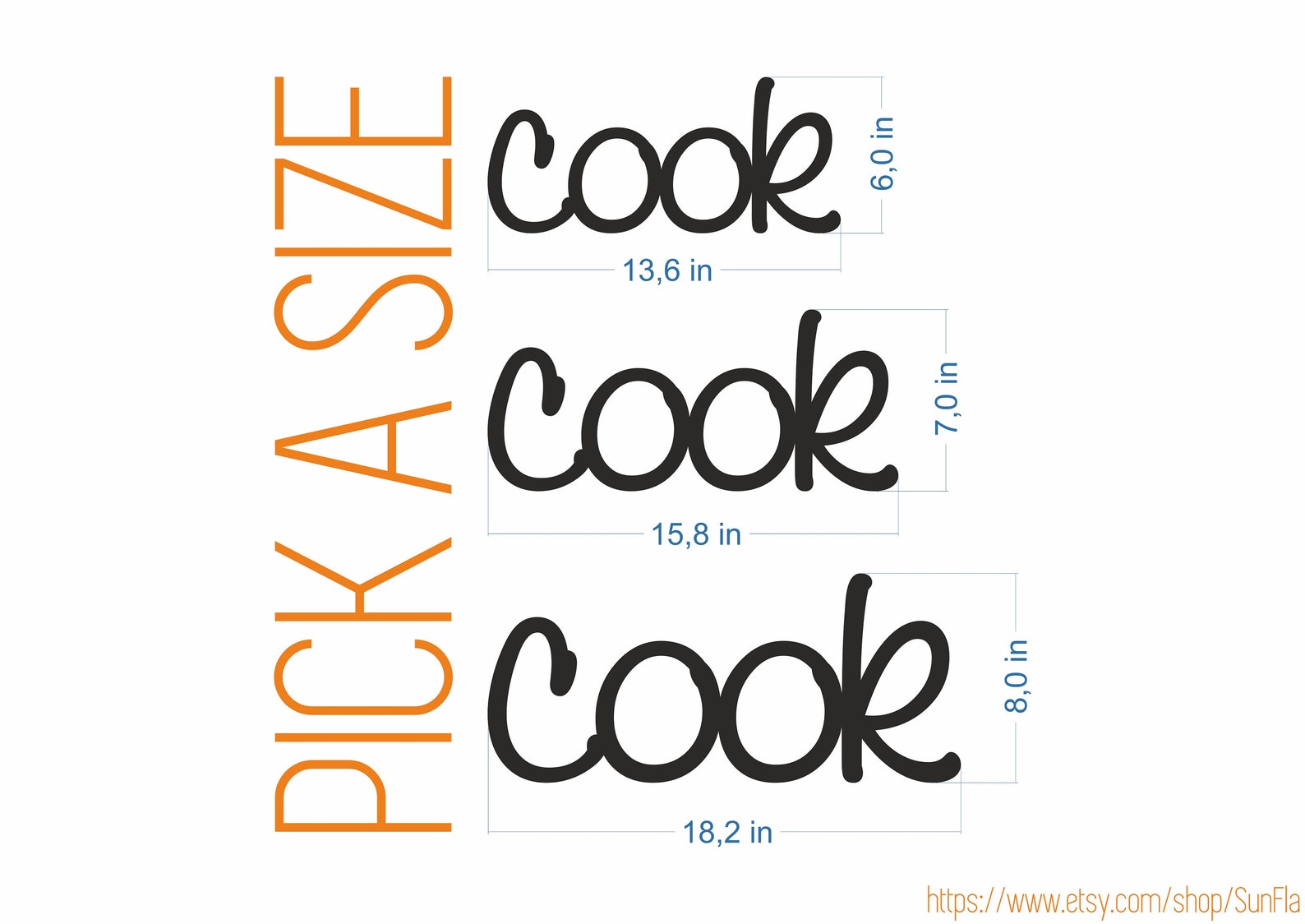 Rustic Wood Home Sign COOK Restaurant Decor Kitchen Decor - Etsy