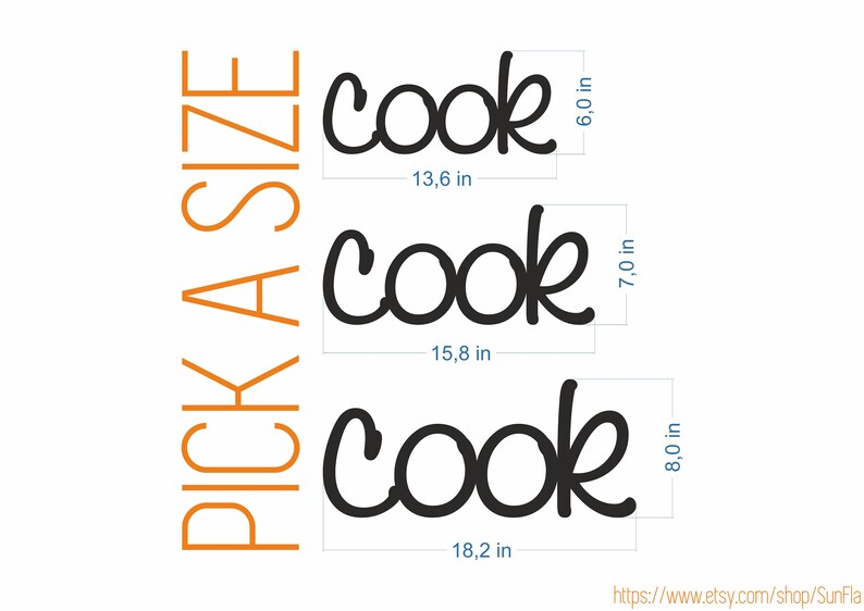 Rustic Wood Home Sign COOK Restaurant Decor Kitchen Decor - Etsy