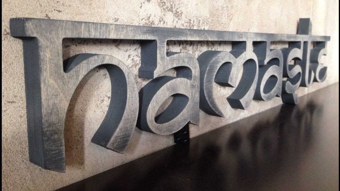 Namaste sign yoga om meditation Wooden letters wooden | Etsy