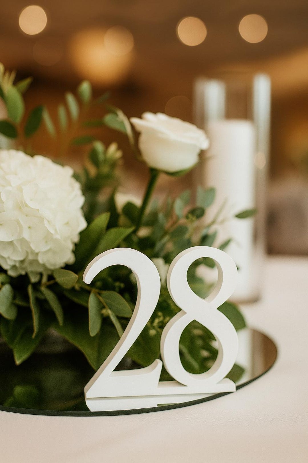 Self Standing Wooden Table Numbers for Wedding Table Decor, Gold ...