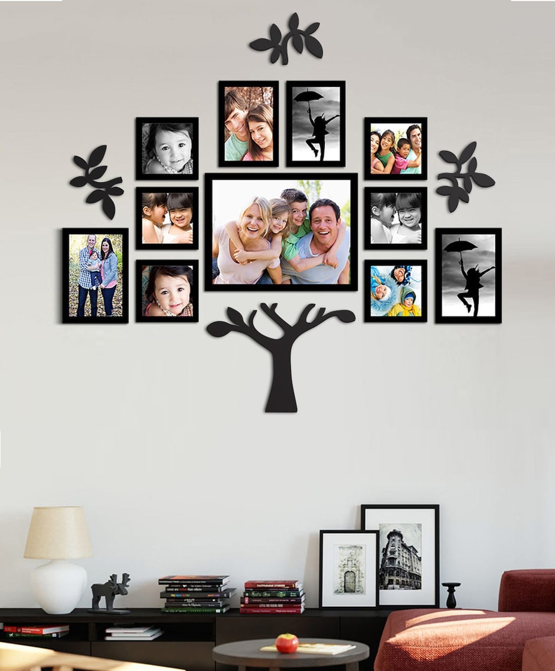Photo Frame Wall Tree Decoration, Tree Sign Photo Wall Sign, Picture ...