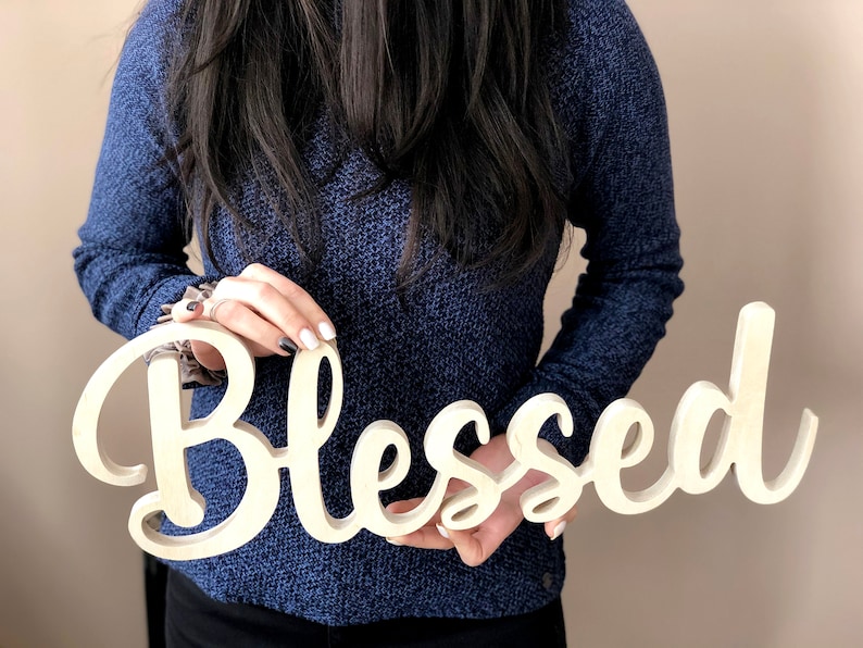 Blessed Wooden Sign Decor Blessed Sign Blessed Sign - Etsy