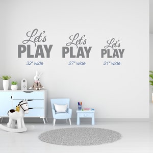 Let’s Play Wooden Wall Sign – Kids Room Decor, Playroom Wall Art ...