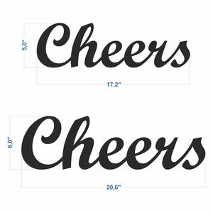 Cheers Script Wooden Letters. Wedding Bar Sign. Party Sign. Restaurant ...