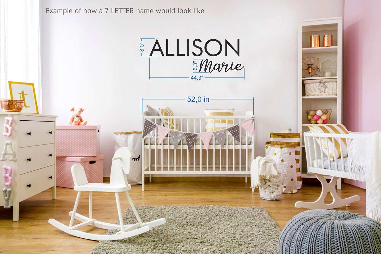 BABY Name Nursery Decor Big NAME Letters Above the Crib - Etsy