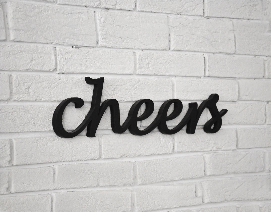 Bar Sign CHEERS Man Cave Cheers Sign Bar Decor Beer Sign Custom Bar ...