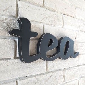 Tea Bar Sign Tea Bar Scriot Letters Tea and Coffee Bar Sign Coffee Bar ...