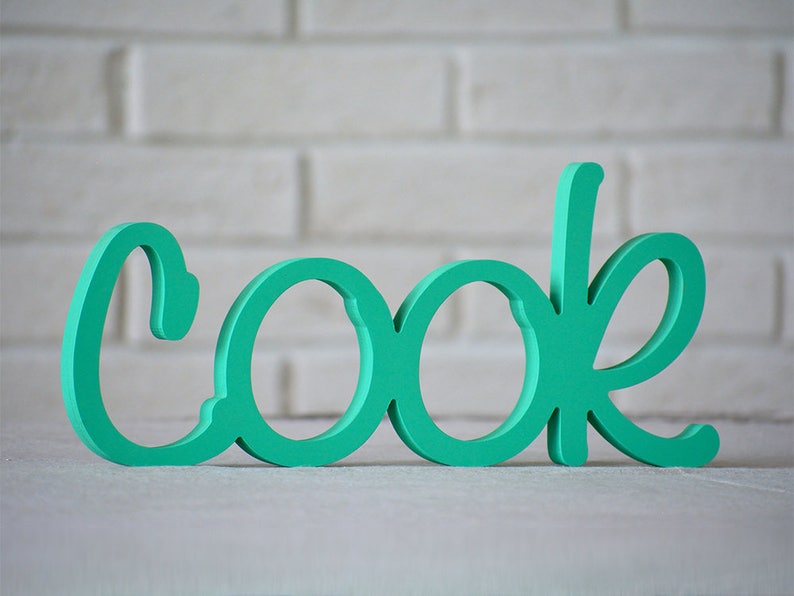 Rustic Wood Home Sign COOK Restaurant Decor Kitchen Decor - Etsy