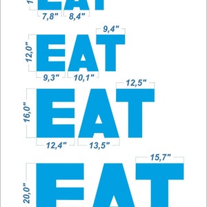 Eat Sign- Tea Sign, Kitchen Sign, Wood Sign 3 Wood Letters 2 Words ...