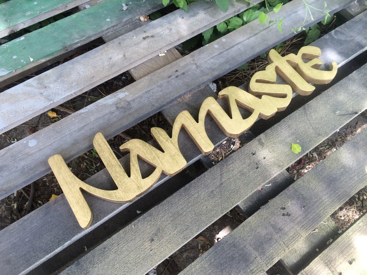 Yoga Studio Decor Namaste Wood Sign. Wooden Letters NAMASTE. | Etsy