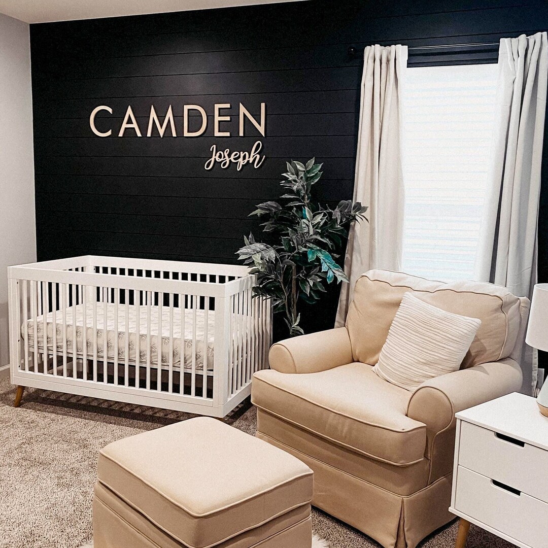 Nursery Name Sign, Baby Name Sign, Custom Wooden Name Sign, Above the ...