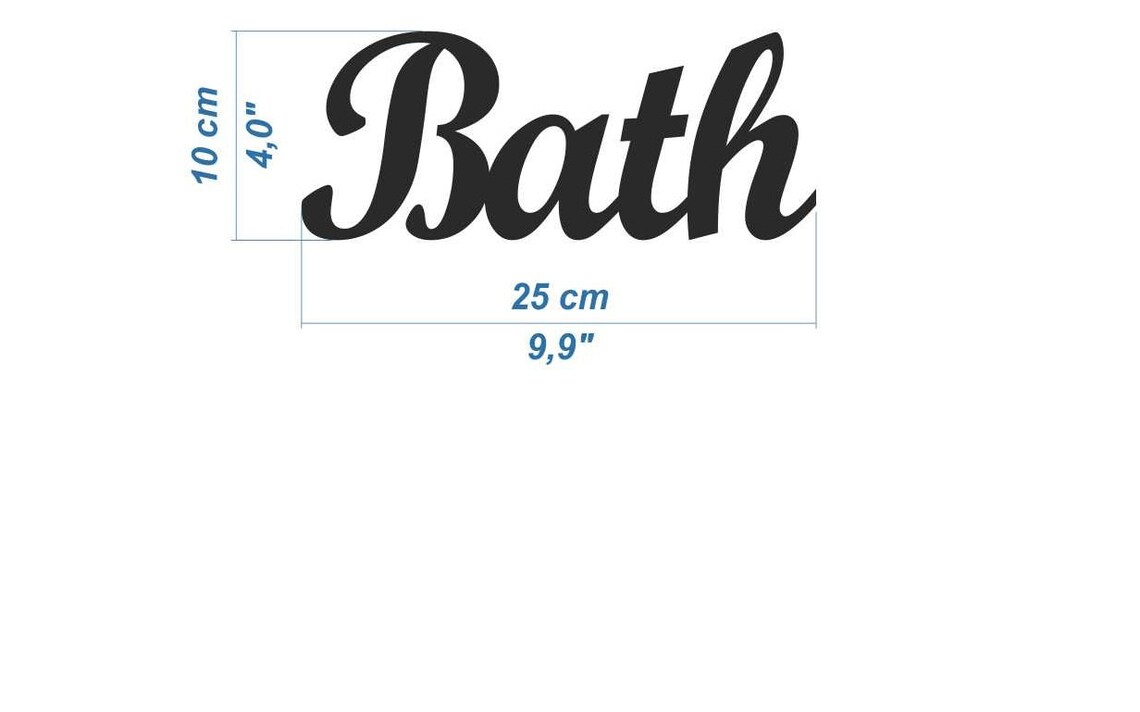 Wall Decor Sign for Bath Bath Sign Wooden Letters Bathroom - Etsy