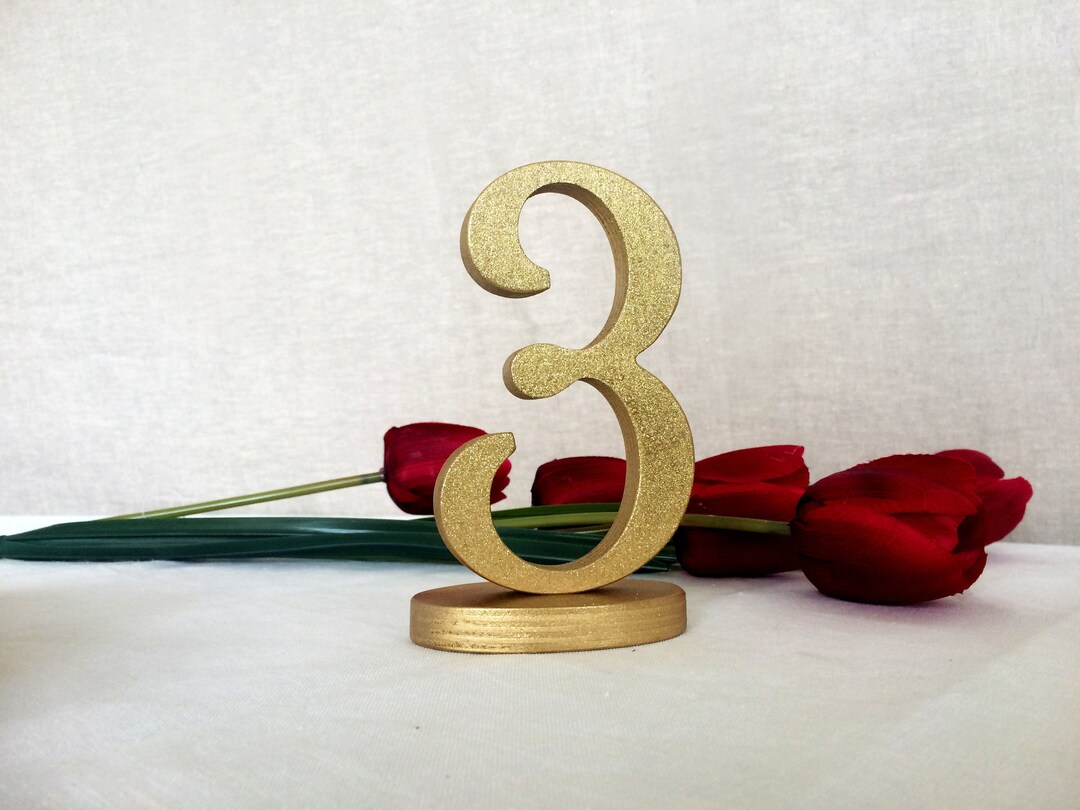 Gold Glitter Table Numbers, Elegant Sparkling Wedding Table Numbers ...