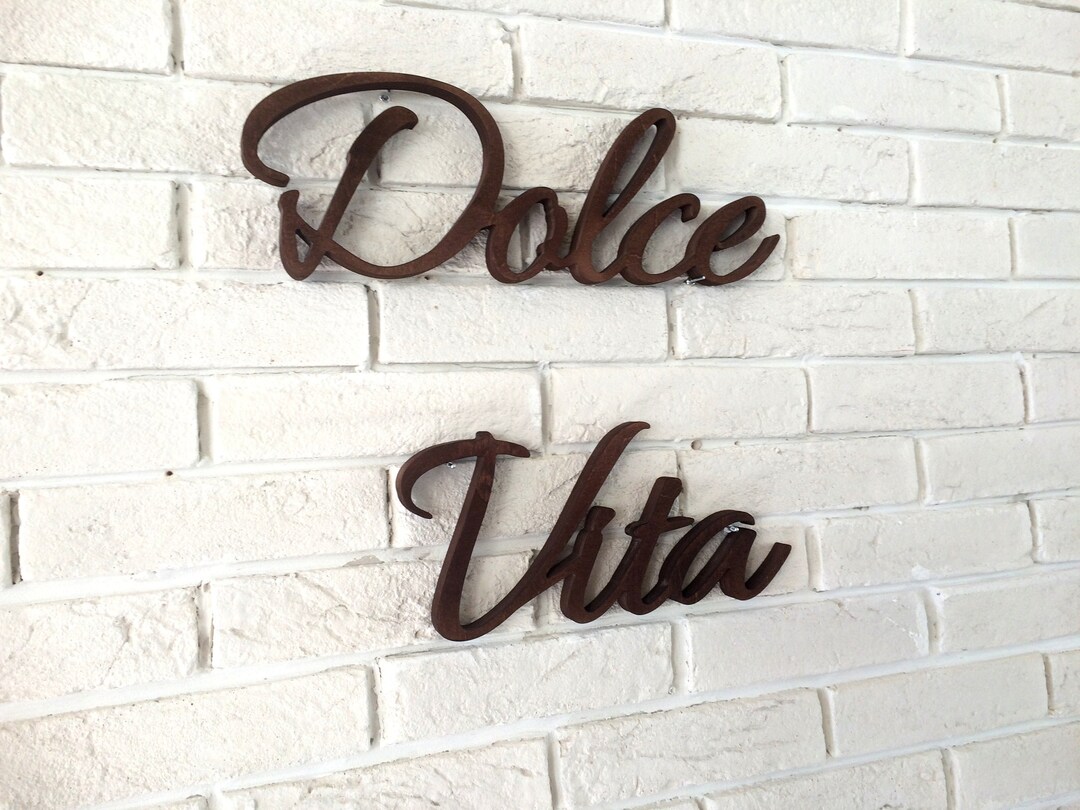 Italian KITCHEN Sign | Italian Saying Dolce Vita Sign | "sweet Life ...