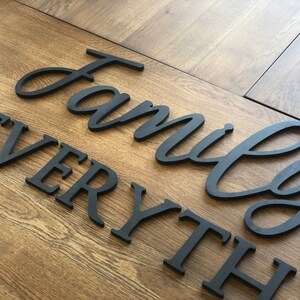Wooden Wall Decor Letters FAMILY is EVERYTHING, Living Room and Family ...