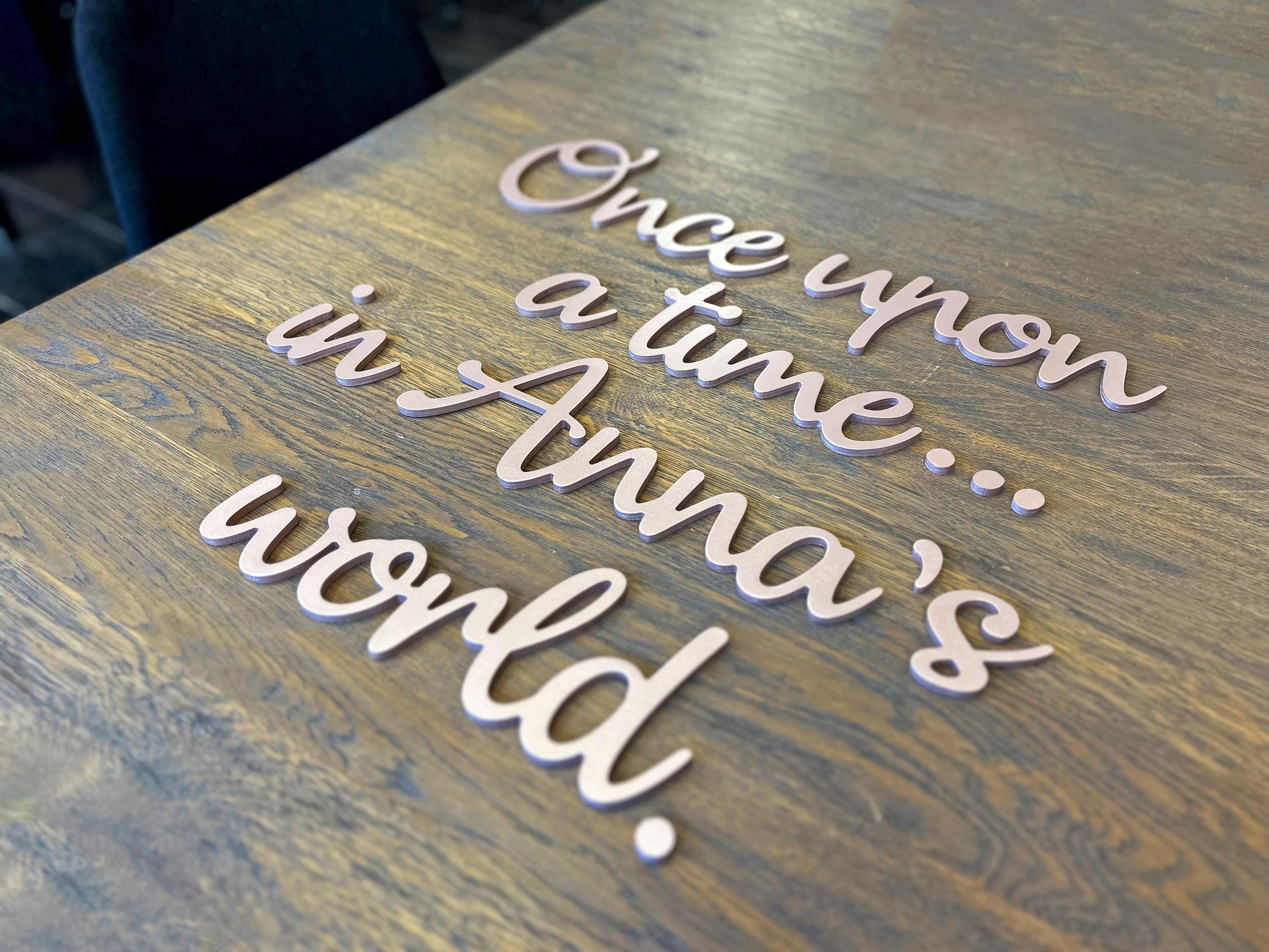 Personalized "once Upon a Time" Wood Sign | Custom Name Nursery Reading ...