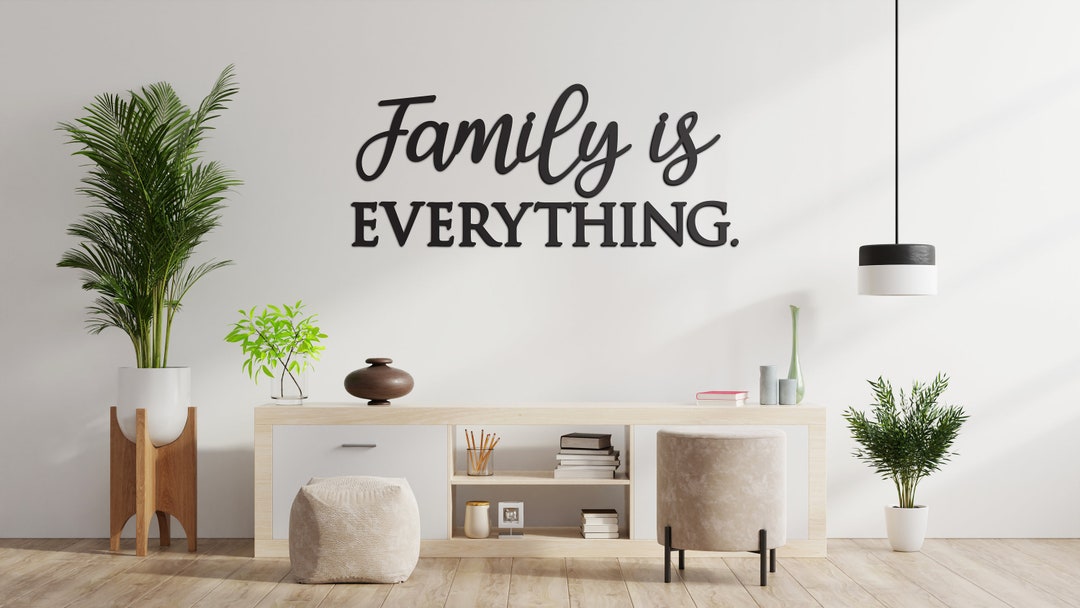Family is EVERYTHING Wooden Wall Art Sign Décor, Family Wood Sign ...