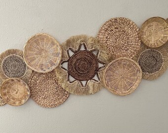 Boho Bohemian Basket Wall Set of 8 Baskets - Etsy