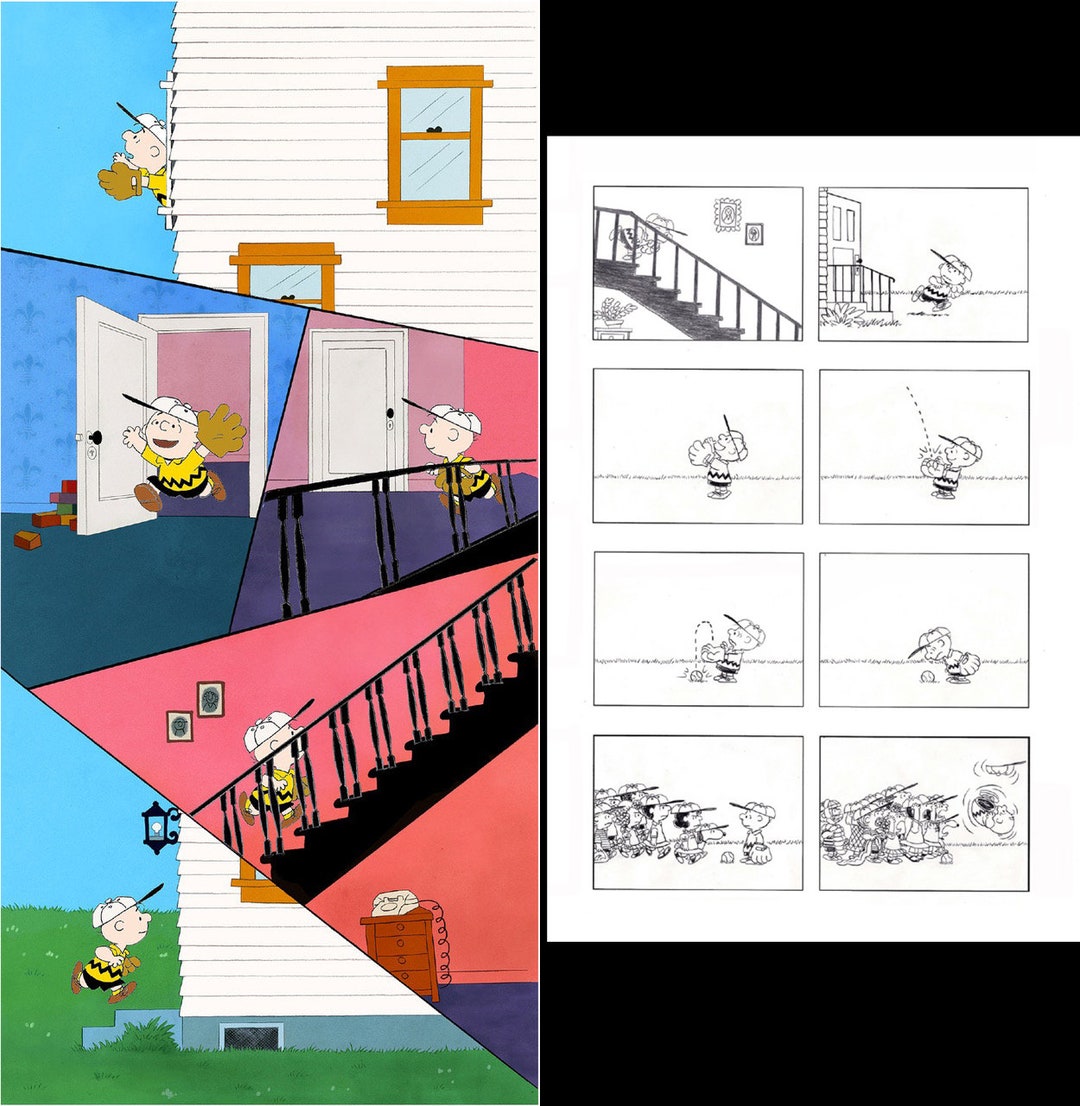 PEANUTS Charlie Brown Nice Catch Limited Edition of 50 Animation Cel ...