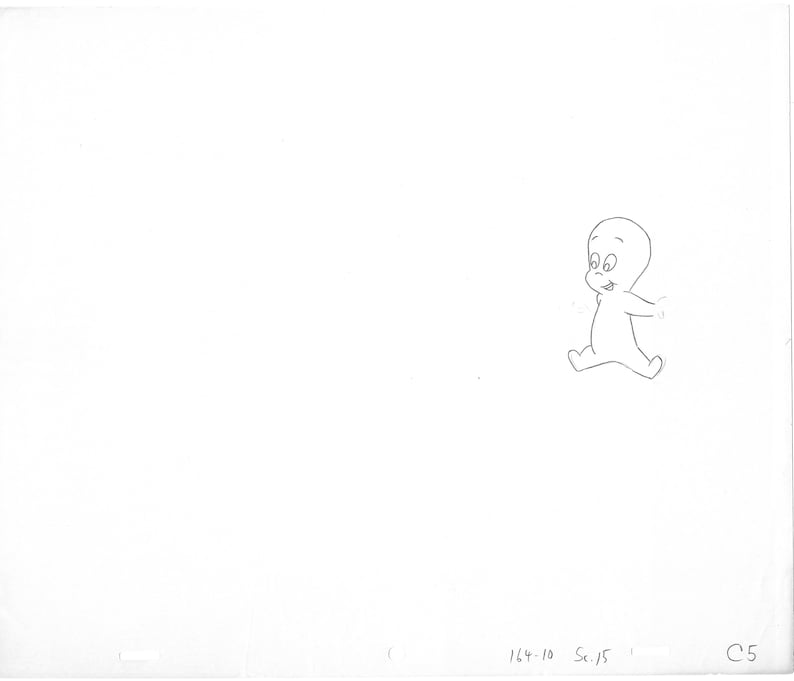 Casper the Ghost Production Animation Cel Drawing 1979 Hanna Barbera 72 ...