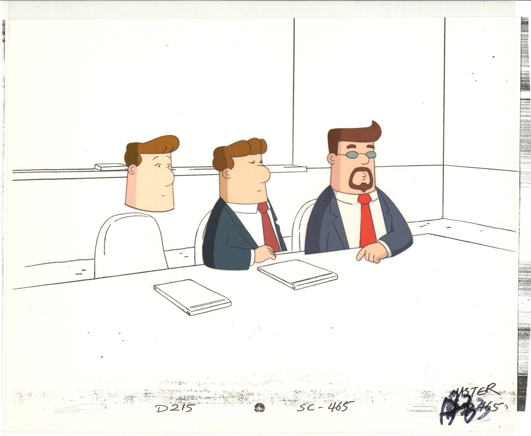 Dilbert Original Production Animation Cel and Drawing Scott Adams 1999 ...