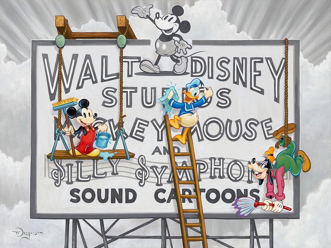 Mickey Mouse Donald Duck Walt Disney Fine Art Tim Rogerson Signed ...