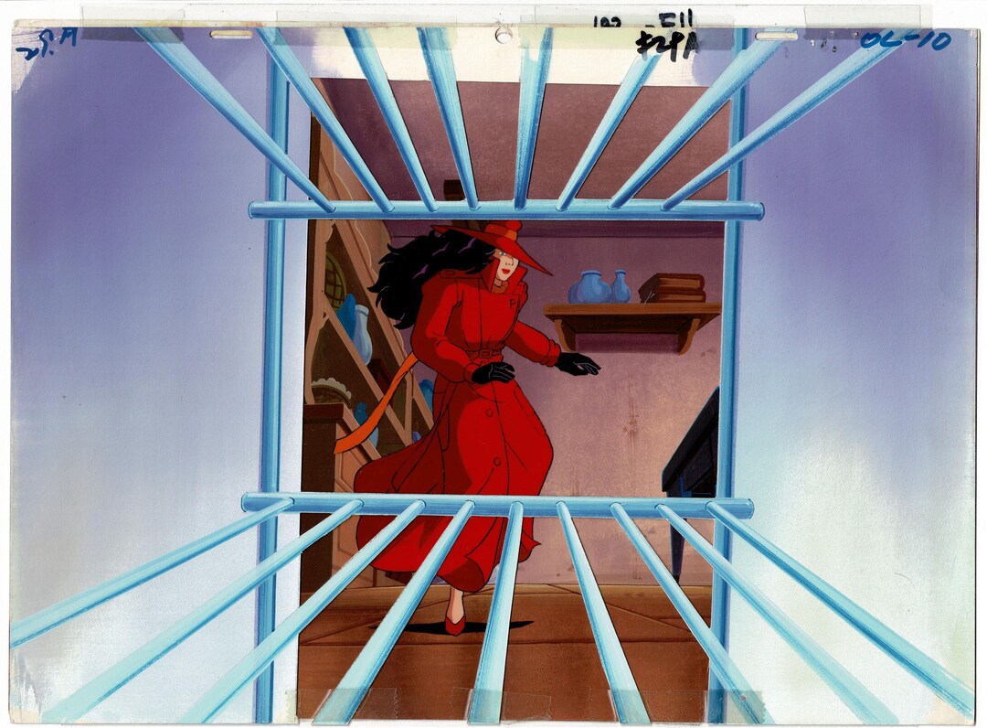 Carmen Sandiego DIC Original Production Animation Cel, Painted ...