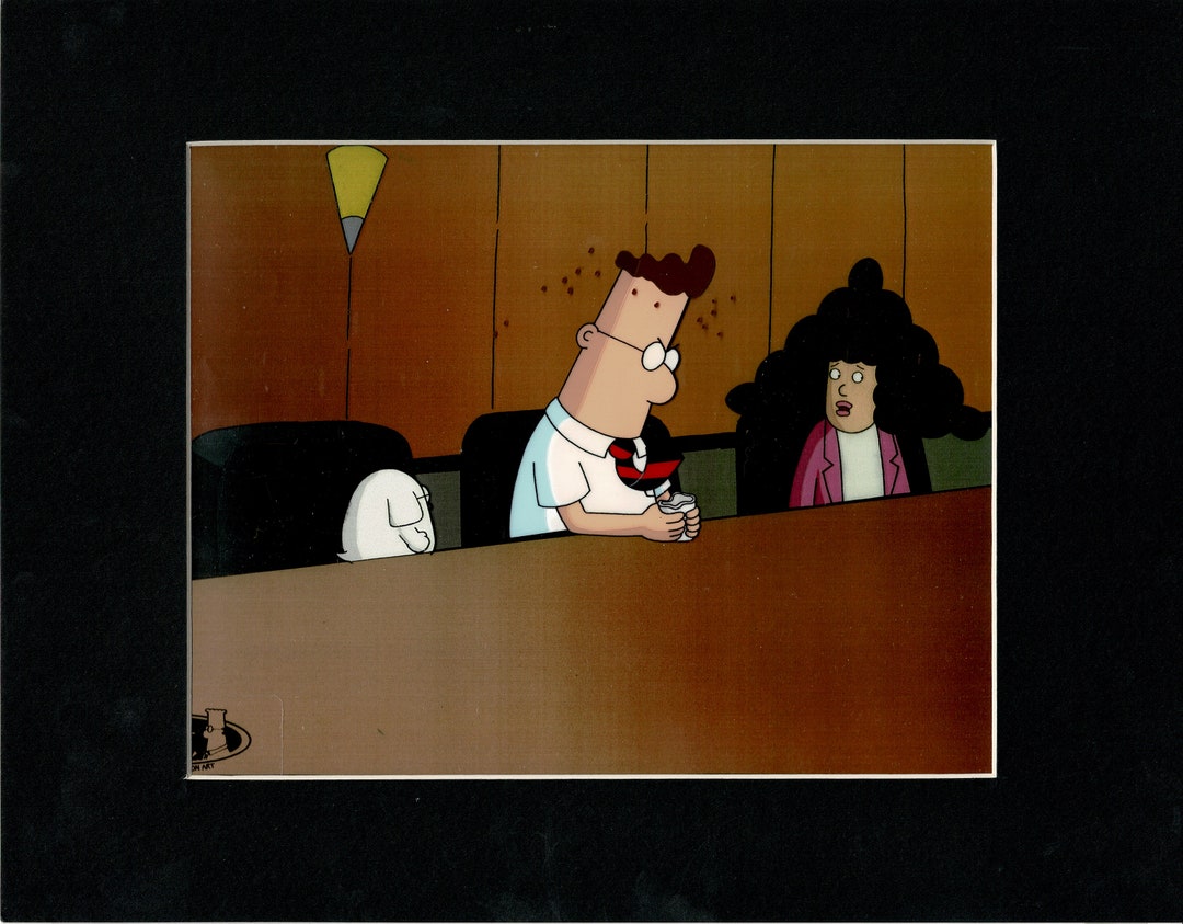 Dilbert Original Production Animation Cel Scott Adams 1999-2000 Mws - Etsy
