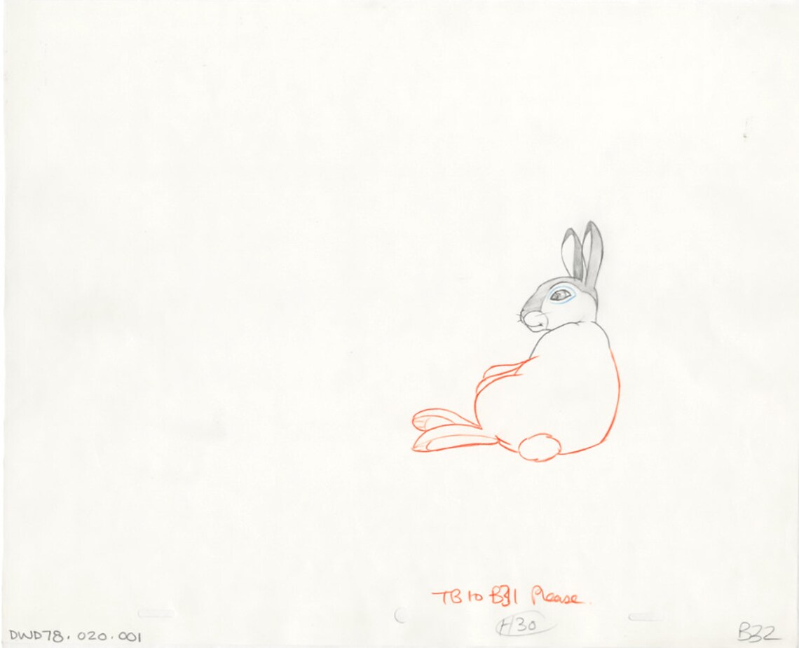 Watership Down 1978 Production Animation Cel Drawing With - Etsy