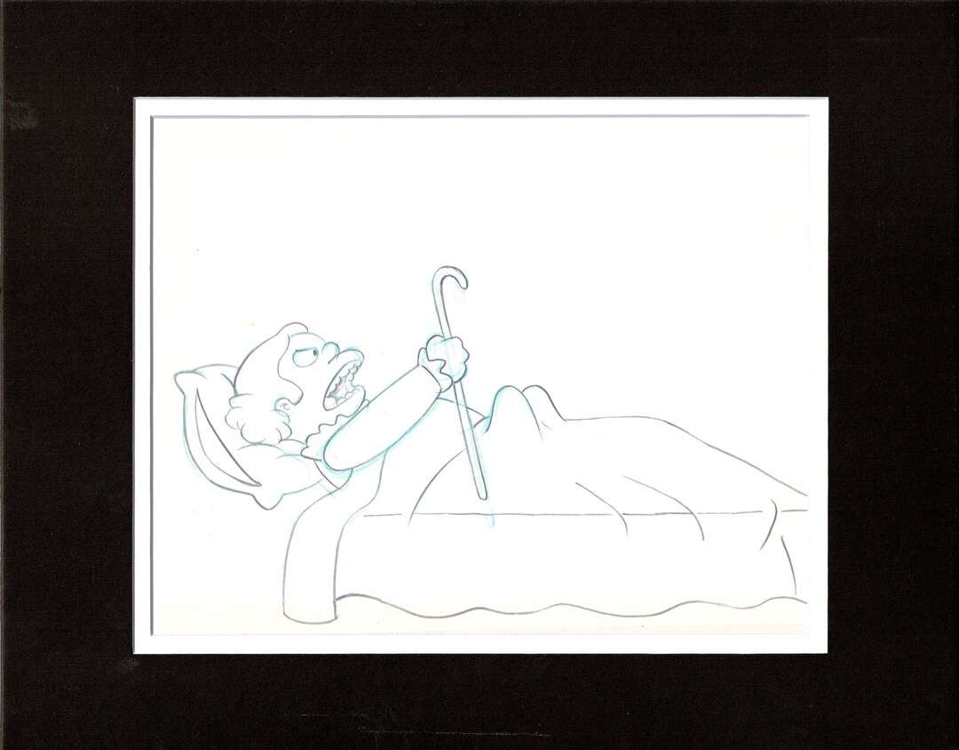 Simpsons Ralph Wiggum Original Animation Production Cel Drawing Fox ...