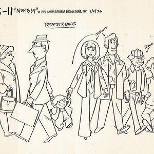 Mumbly Cartoon Show 1976-7 Model Sheet Copy Lot of 12 Pages Hanna ...