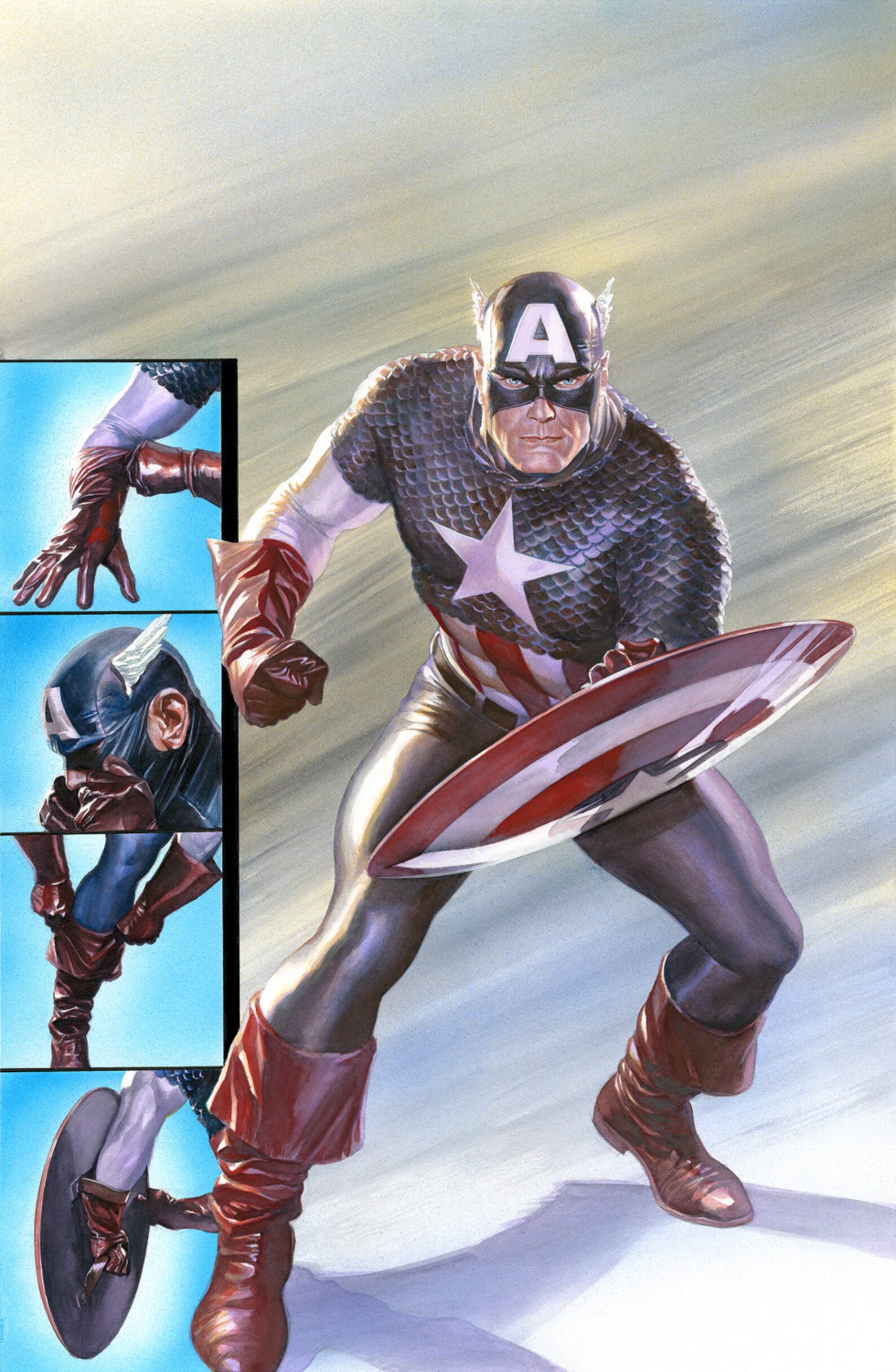 Alex Ross SIGNED Captain America Ready for Battle Giclee on - Etsy