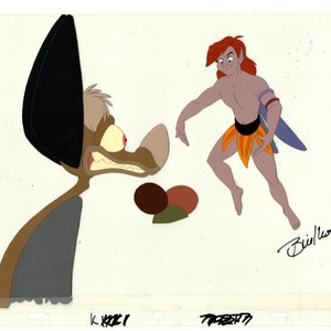 Ferngully Original Production Animation Cel Setup of Pips and Batty ...