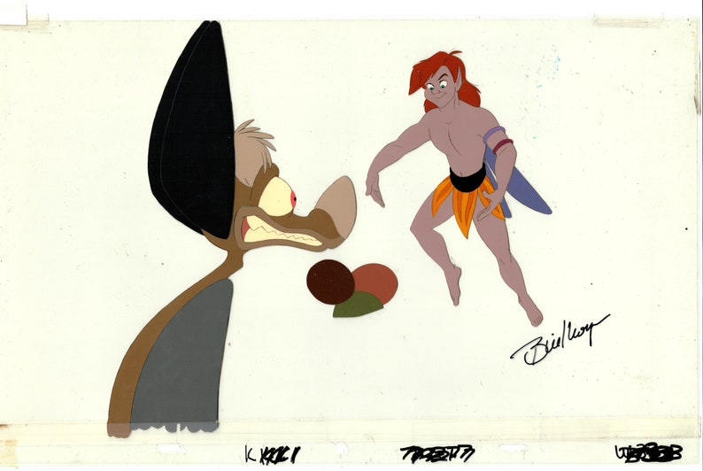 Ferngully Original Production Animation Cel Setup of Pips and Batty ...
