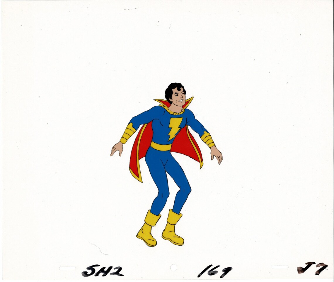 Captain Marvel Jr Production Animation Cel Filmation 1981 From Animator ...