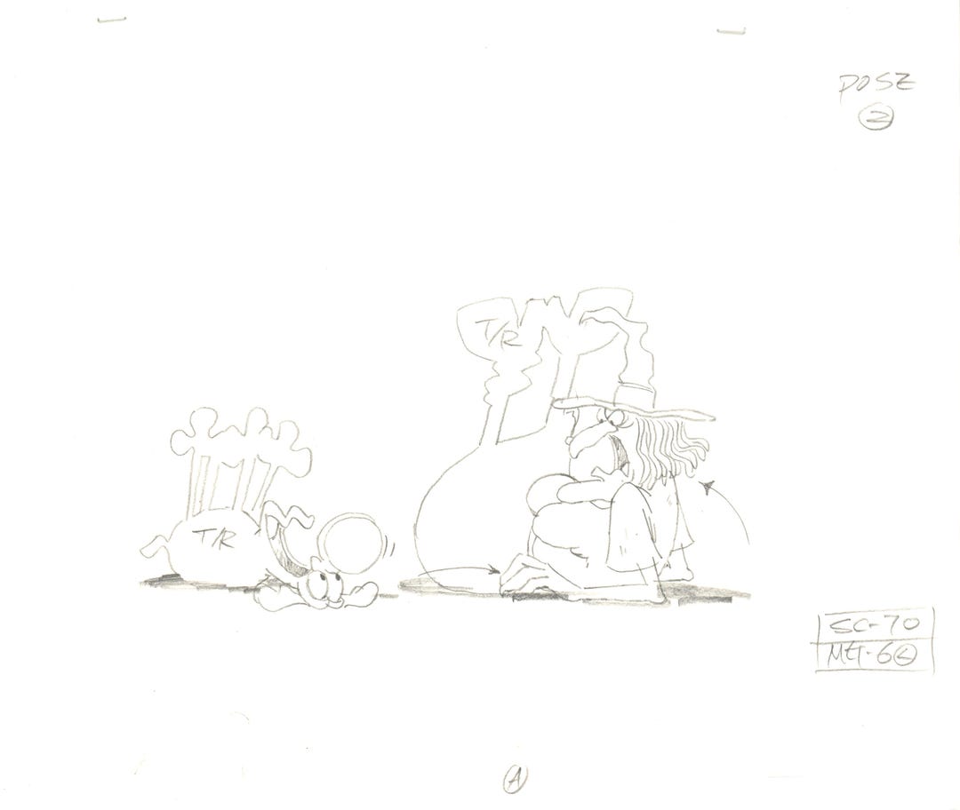 Mother Goose Grimm Grimmy Cel Drawing Animation Vintage Cartoon 1991-2 ...