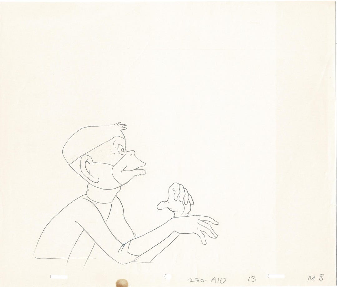 Space Ghost Blip Cartoon Animation Cel Drawing Hanna Barbera 1981-2 7 ...