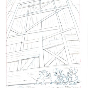 Walt Disney Rescuers Down Under Book Page Illustration Drawing From ...